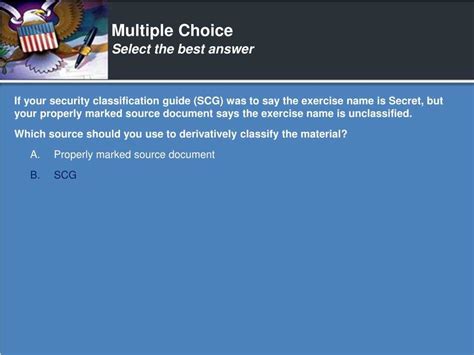 Army Derivative Classification Exam Answers Guide