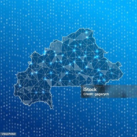 부르키나파소의 네트워크 지도 국가 디지털 연결 지도 기술 인터넷 네트워크 통신 개념 벡터 일러스트 레이 션 Us Republican Party에 대한 스톡 벡터 아트 및