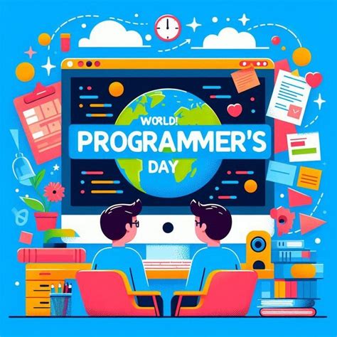 flat composition with programmer testing programs illustration