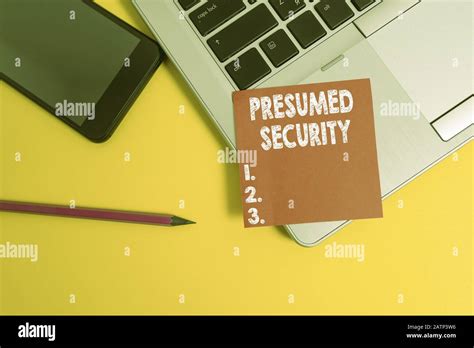 Handwriting Text Presumed Security Conceptual Photo System Safe From
