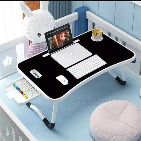 خرید و قیمت میز تحریر تاشو صادراتی 70 در 50 ارتفاع 32 سانت مشکی از