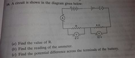 a circuit is shown in the diagram given below i find value of r