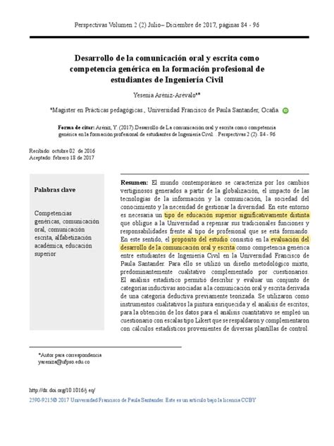 Desarrollo De La Comunicacion Oral Y Escrita Como Pdf Habla