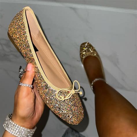 Gold Glitter Flats For Women Mens Glitter Shoes Amali Sutton Just