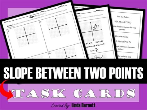 Slope Between Two Points Task Cards By Linda Barnett Tpt
