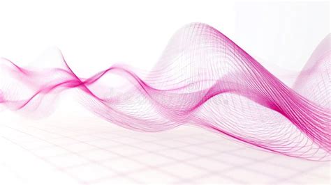 Pink Wavy Lines Spreading Across Geometric Grid Simulating Seismic Wave Propagation From