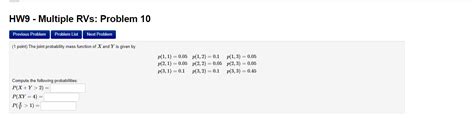 Solved Hw9 Multiple Rvs Problem 10 Previous Problem