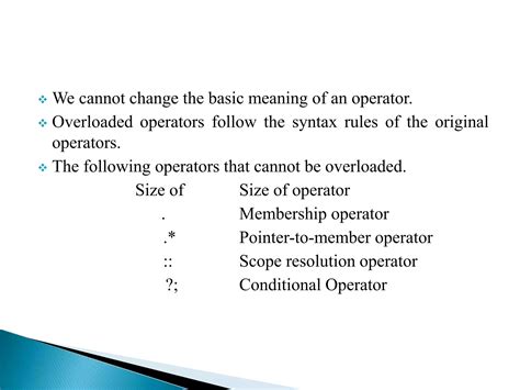 Operator Overloading In C Ppt