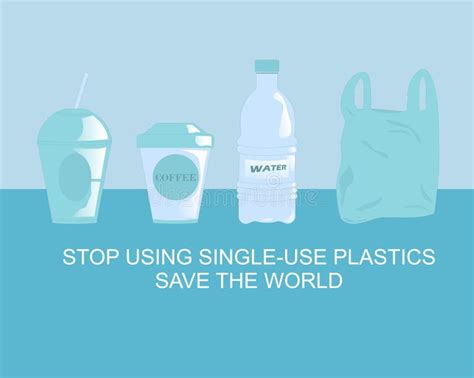 Vector Illustration For Not Using Single Use Plastic Do Not Throw