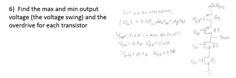 solved 6 find the max and min output voltage the voltage