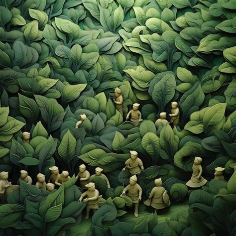 Premium Photo Pattern Garden Of Leaves Background