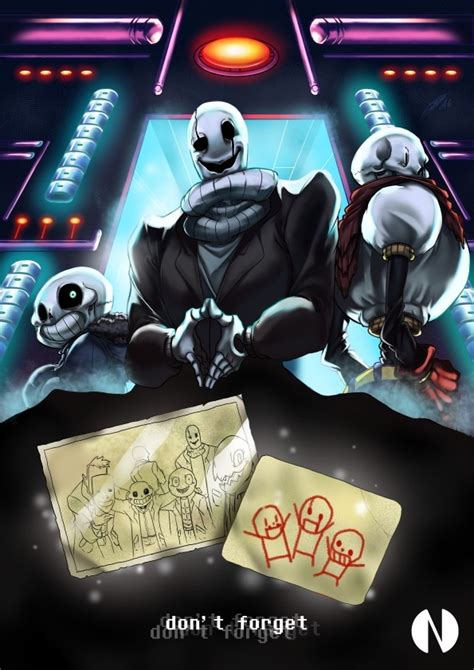W D Gaster Sans And Papyrus Fan Art Dont A Redheaded Delirium