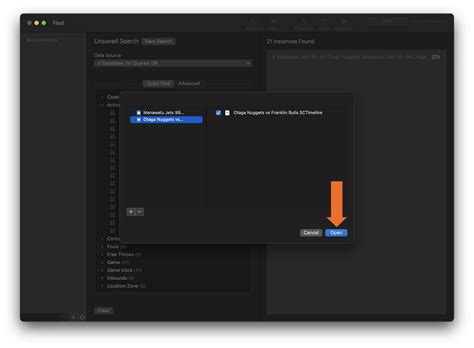 Select Data Sources In The Find Window • Hudl Support