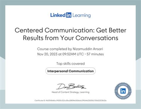 Nizamuddin Ansari On Linkedin Certificate Of Completion