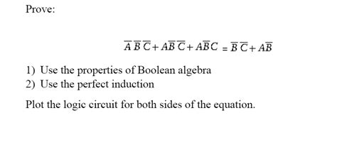 Solved Prove ABC AB C ABC BC AB Use The Chegg Com