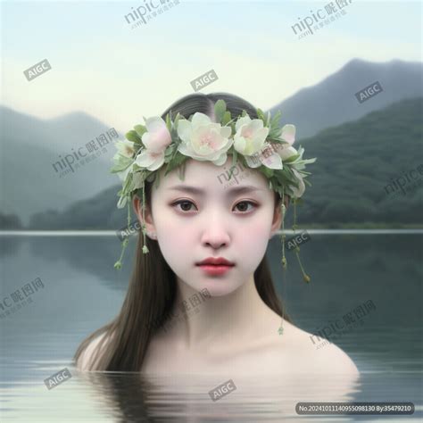 Ai创作图写实人物插画 写实少女 戴头饰女子头像 写实唯美 原创美女人物 人物 美女插画手绘海报户外 美女艺术照 仙女美女唯美女孩 清纯少女清纯女孩 美女女神女人花 写实唯美插画 红色头花少女