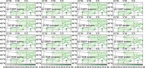 Spatial Distribution Of Rmse From Different Kinds Of 9 Km Scale