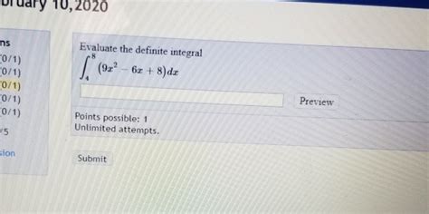 Solved 1 Find The Value Of 5 Integral 4