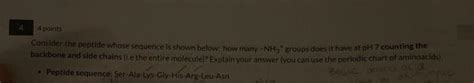 Solved Consider The Peptide Whose Sequence Is Shown Below Chegg Com