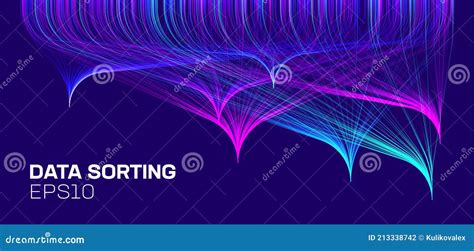Data Sorting Analytic Hud Sorting Lines Background Big Data Vector