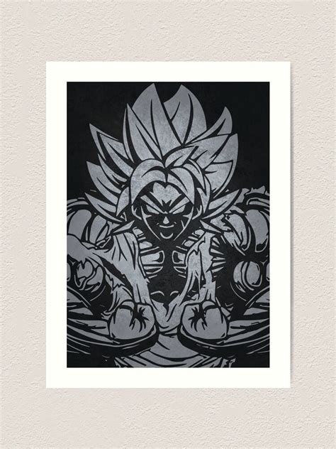 Broly Flexing Anime Gym Motivational Art Print For Sale By