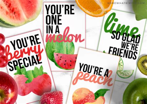 Fruit Pun T Tag Printables Somewhat Simple Com