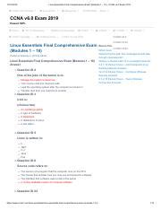 Linux Essentials Final Comprehensive Exam Modules CCNA V Exam Pdf