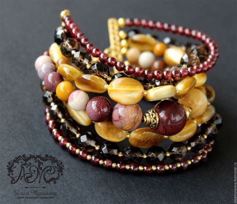 Купить или заказать Браслет Путешествие в Джайпур яшма в интернет магазине на Ярмарке