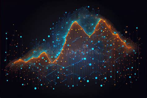 Abstract Technology Backgrpund With Dots And Lines Connected Generative Ai Stock Illustration