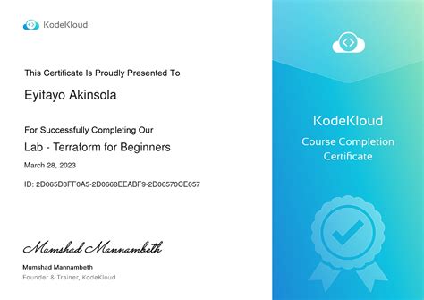 Lab Terraform For Beginners Certificate Kodekloud