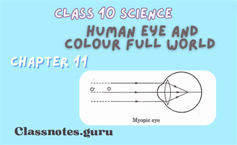 Ncert Solutions For Class 10 Science Chapter 11 Human Eye And Colourful World Class Notes