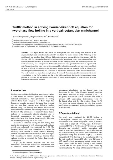 Pdf Trefftz Method In Solving Fourier Kirchhoff Equation For Two