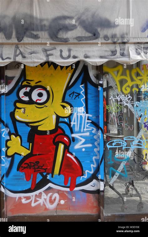 Street Art Graffiti Bart Simpson Banque De Photographies Et Dimages à