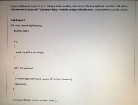 Solved Assuming The Code Fragment Given Below Is Part Of