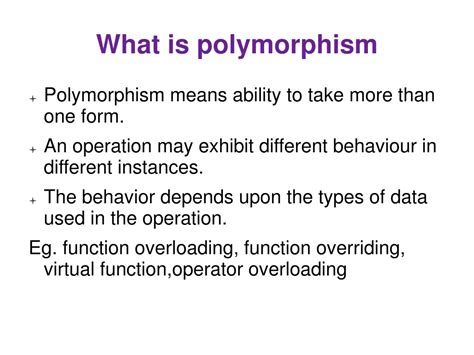 Ppt Polymorphism In C Powerpoint Presentation Free Download Id