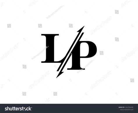 Lp Initials Logo Sliced Stock Vector Royalty Free 1223756182 Shutterstock