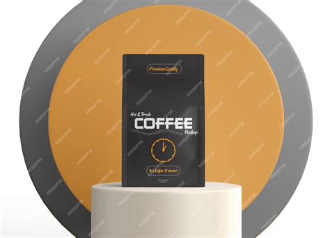 브랜딩을위한 커피 봉지 포장 프로토 타입 Psd 템플릿 프리미엄 Psd 파일