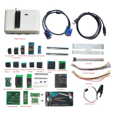 RT H Universal Programmer EMMC Nand Flash Programmer Adapters With Cables EMMC Nand In