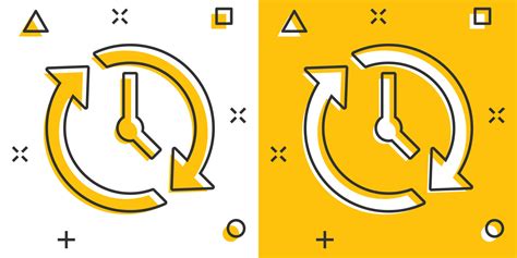 Clock Countdown Icon In Comic Style Time Chronometer Vector Cartoon Illustration Pictogram