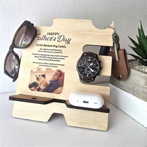 Personalised Wood Gadget Stand Happy Look Ts