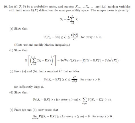 Solved Let Ω F P be a probability space and suppose Chegg com