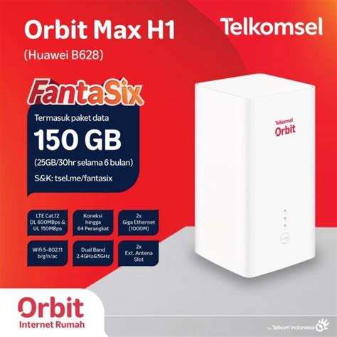 Jual Modem Wifi Telkomsel Orbit MAX H Huawei G CPE PRO B Free GB Di Seller MarhabaTech