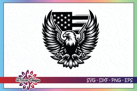 American Flag Eagle Svg Clipart 18 Afbeelding Door Ssflower · Creative