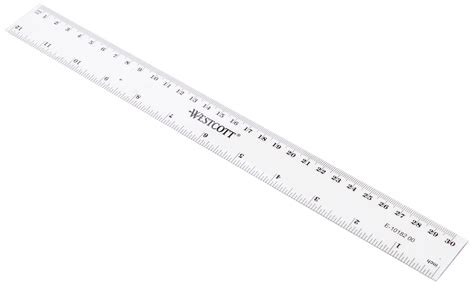 Westcott 12 Inch 300 Mm Plastic Ruler Clear Uk