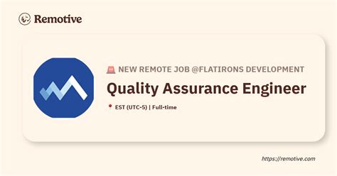 [hiring] quality assurance engineer flatirons development