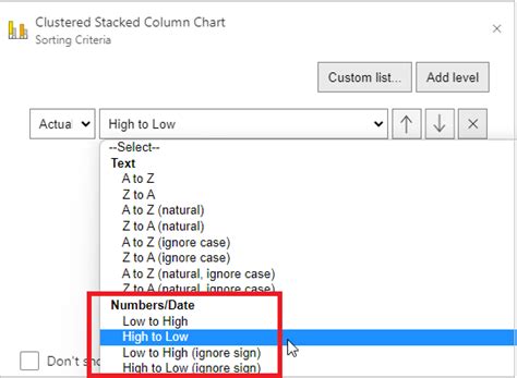 How To Use Numberdate Sorting In Pbivizedit Visuals Pbi Vizedit