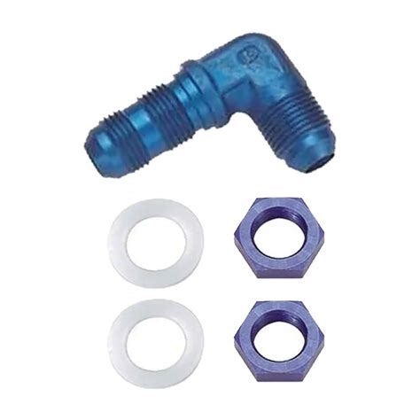 Speedway 90 Degree Bulkhead Fitting Kit 8 An Blue