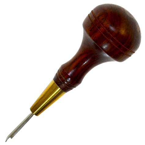 Leathercraft Tool 4mm Red Brown Diamond Point Leather Stitching Awl