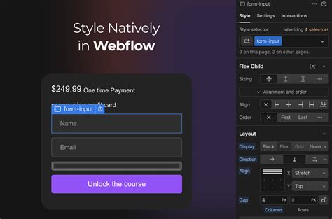 Form Payments App Webflow Apps Integrations
