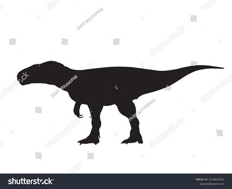 Dinosaur Silhouette On White Background Stock Vector Royalty Free
